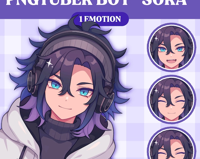 Cute Pngtuber Model | Anime Boy Pngtuber Premade Model | Veadotube ...