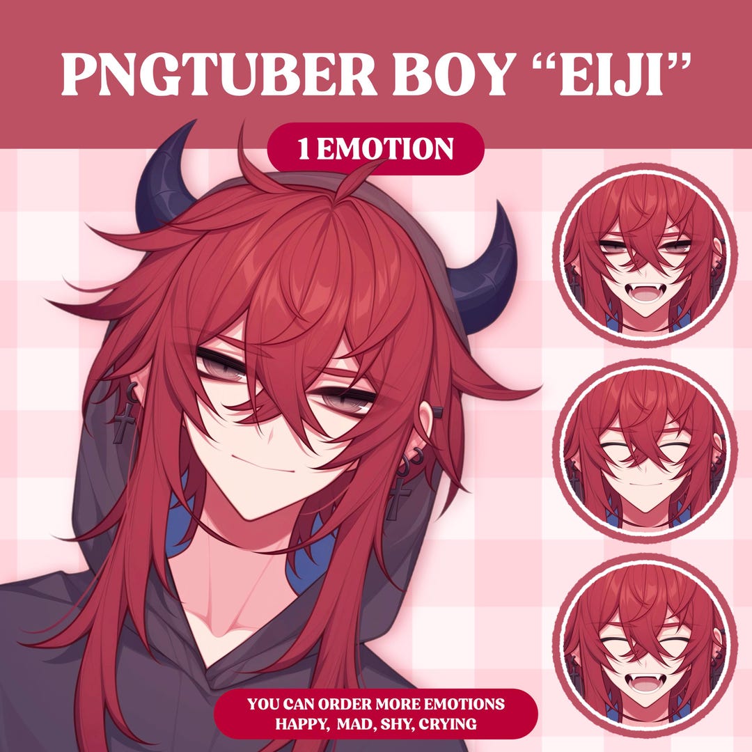 Cute Pngtuber Model | Cute Boy Pngtuber Premade Model | Veadotube Model ...