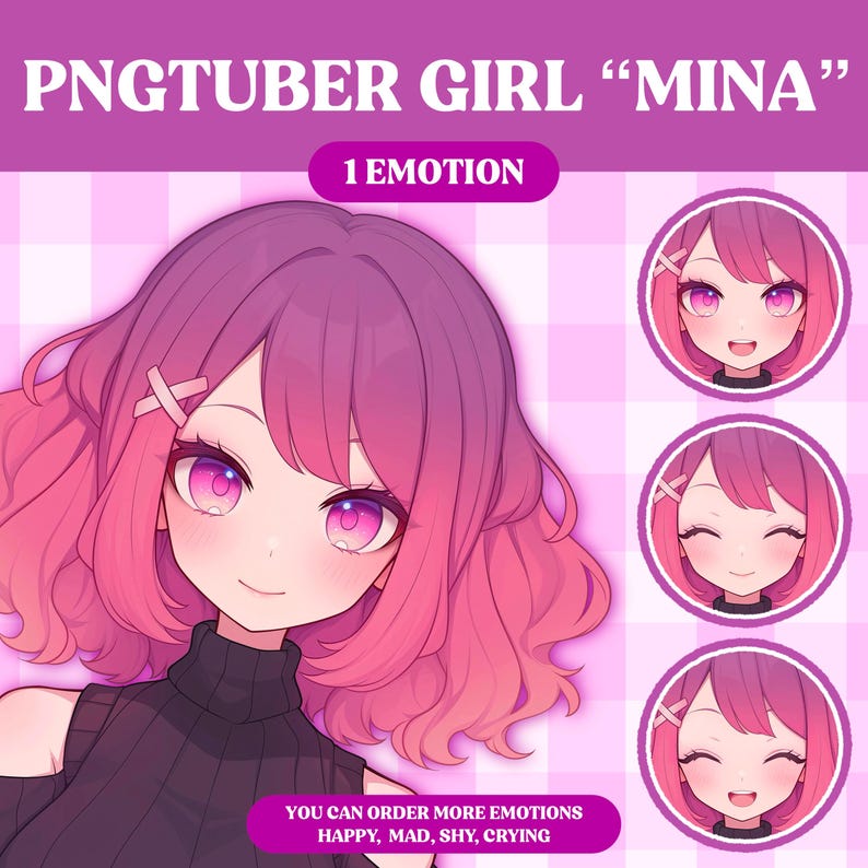 Cute Pngtuber Model | Cute Girl Pngtuber Premade Model | Veadotube ...