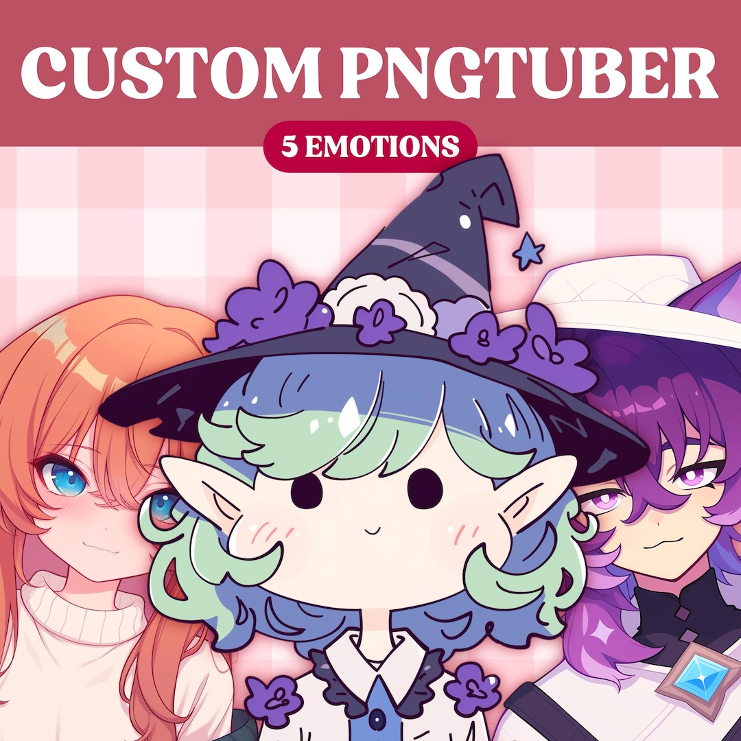 Custom Pngtuber Model | Pngtuber Commission | Cute Chibi PNG Tuber ...
