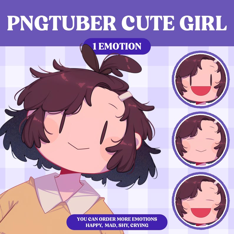 Cute Pngtuber Model | Cute Girl Pngtuber Premade Model | Veadotube ...