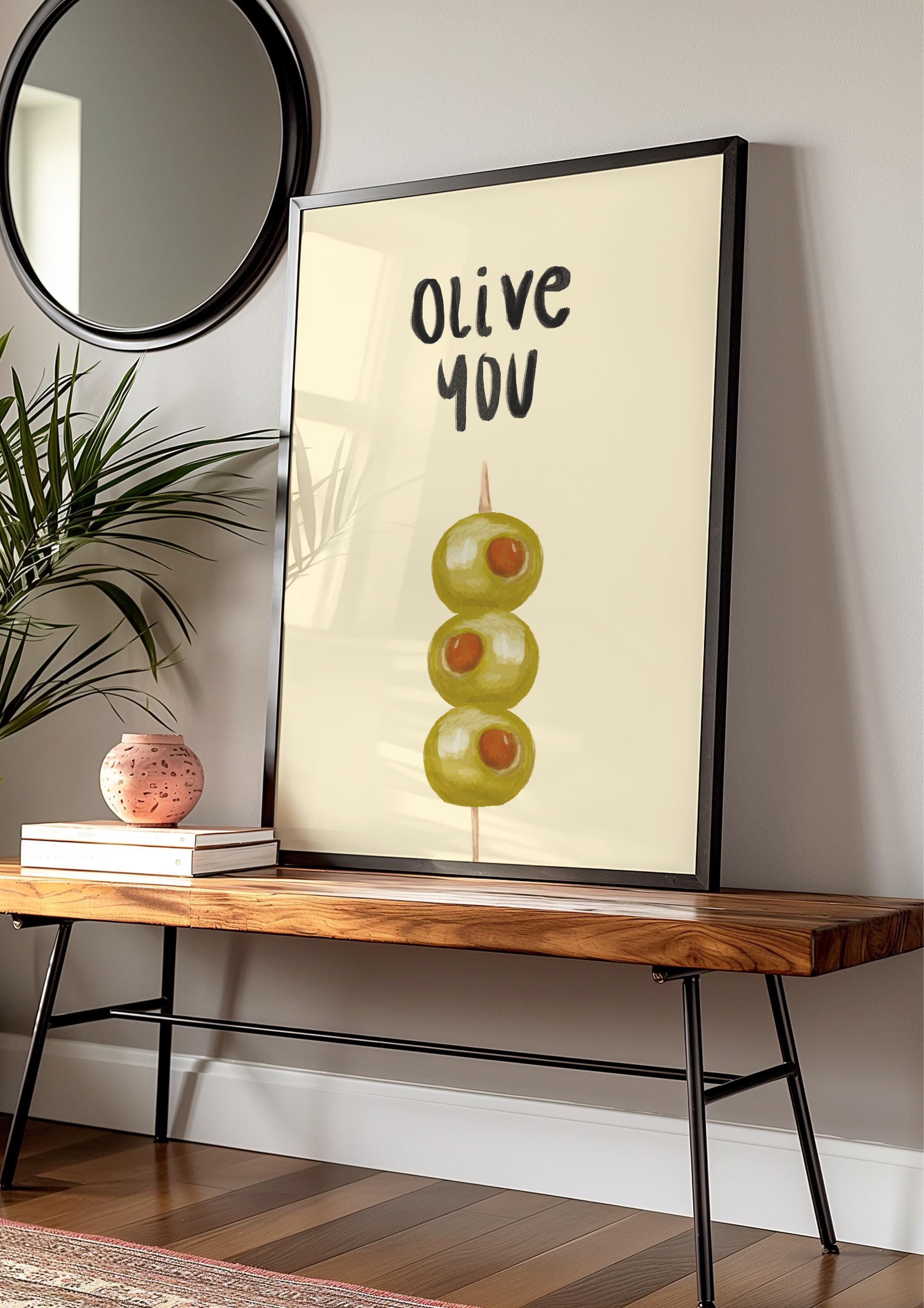 Olive You - Poster Print - Etsy