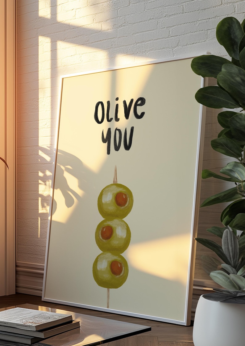 Olive You - Poster Print - Etsy