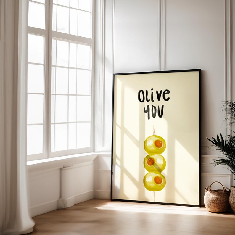Olive You - Poster Print - Etsy