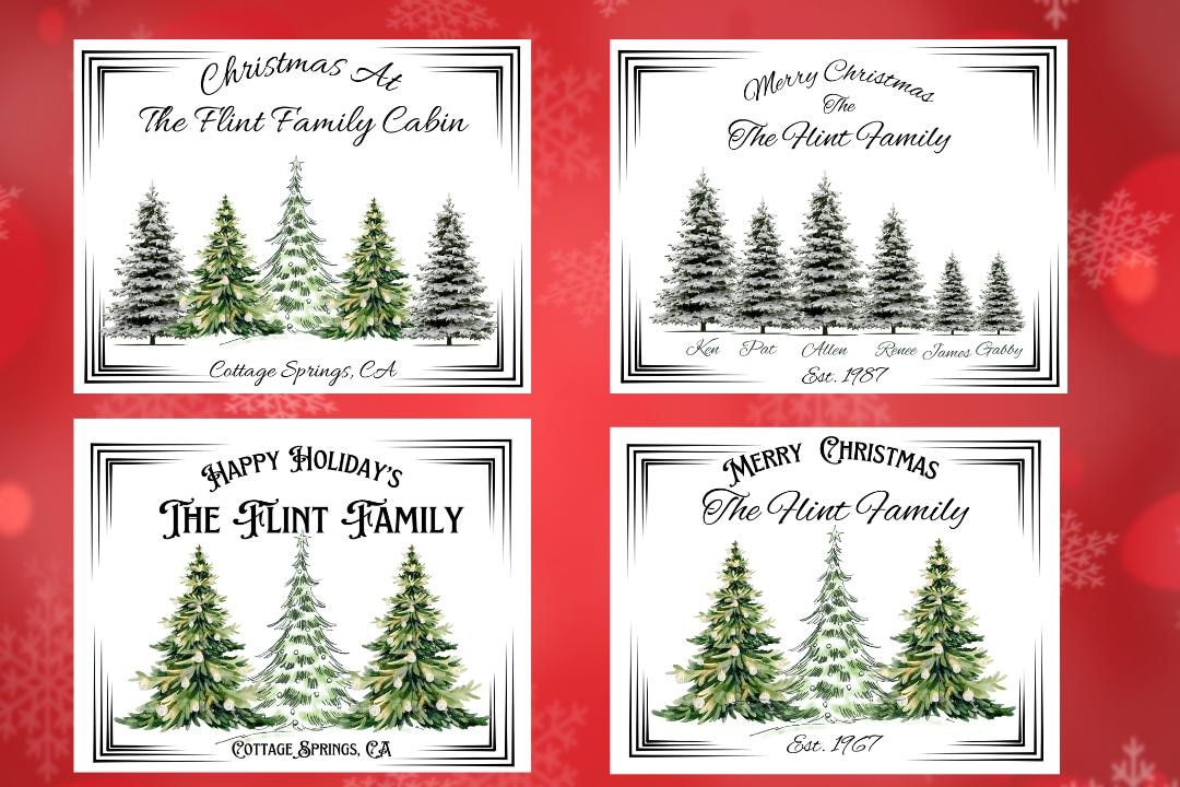 Printable Personalized Family Christmas Sign Christmas Decor Holiday ...