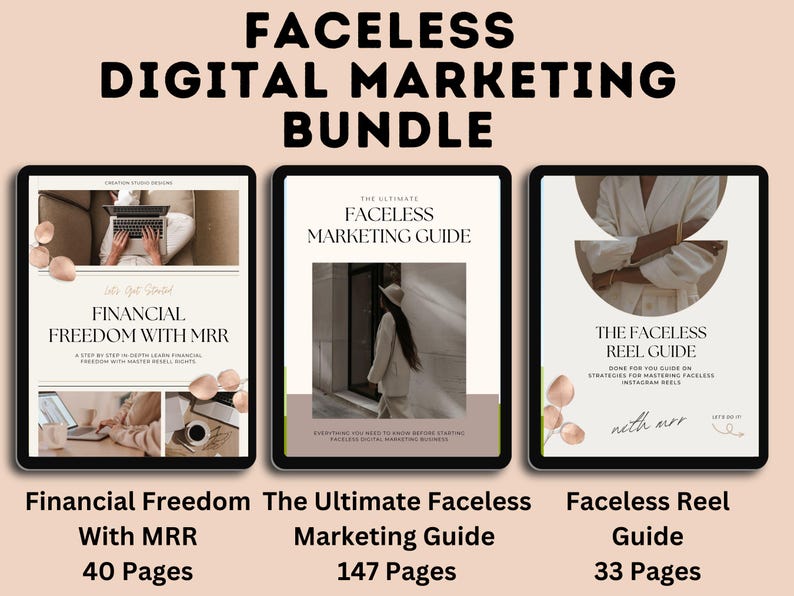 ULTIMATE Faceless Digital Marketing Bundle,done for You Reels,reels ...