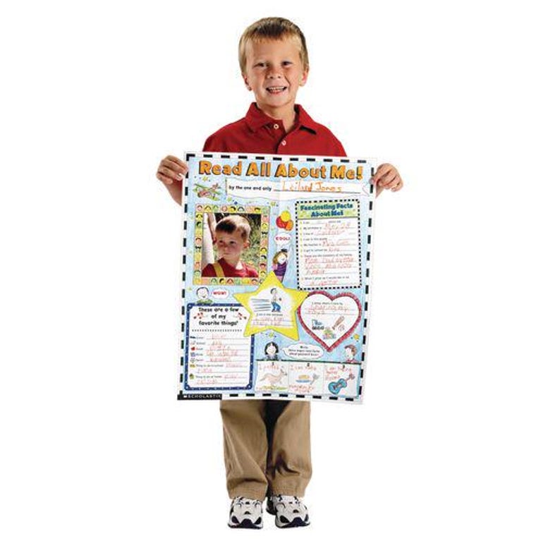 Kids School Project,read All About Me&star Student Big Write-and-read ...