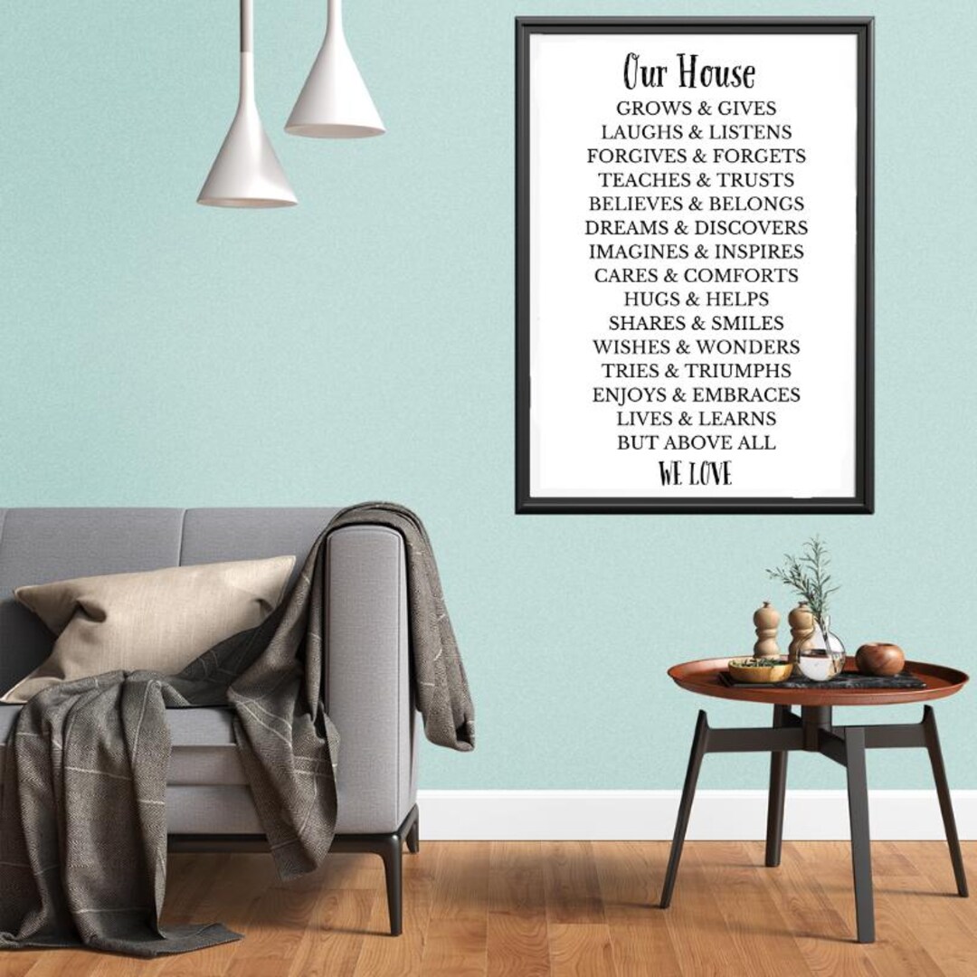 Our House Wall Art Digital Download,family Wall Art,family Sign,home ...