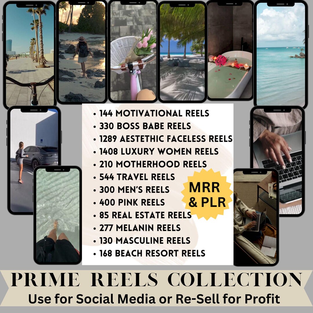 Prime Reels Collection, Faceless Digital Marketing Reels Instagram, MRR ...