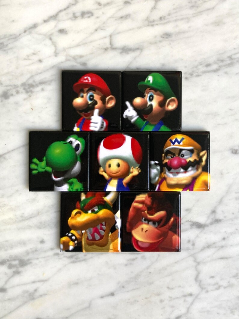 Mario Kart 64 Magnets | 1.5" Player Select N64 - Etsy