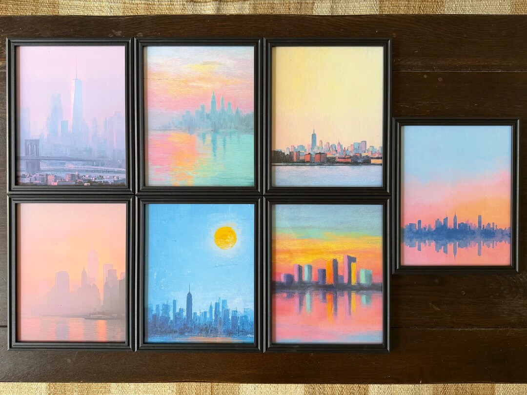 New York City Abstract Art Prints, New in Real Glass Frame - Etsy