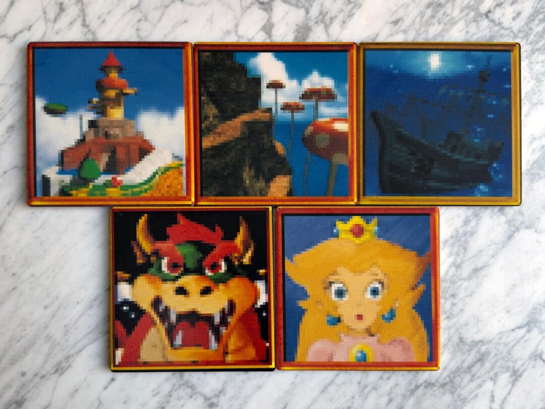 Super Mario 64 High Quality Ceramic Drink Coaster | 4.25", Lethal Lava ...