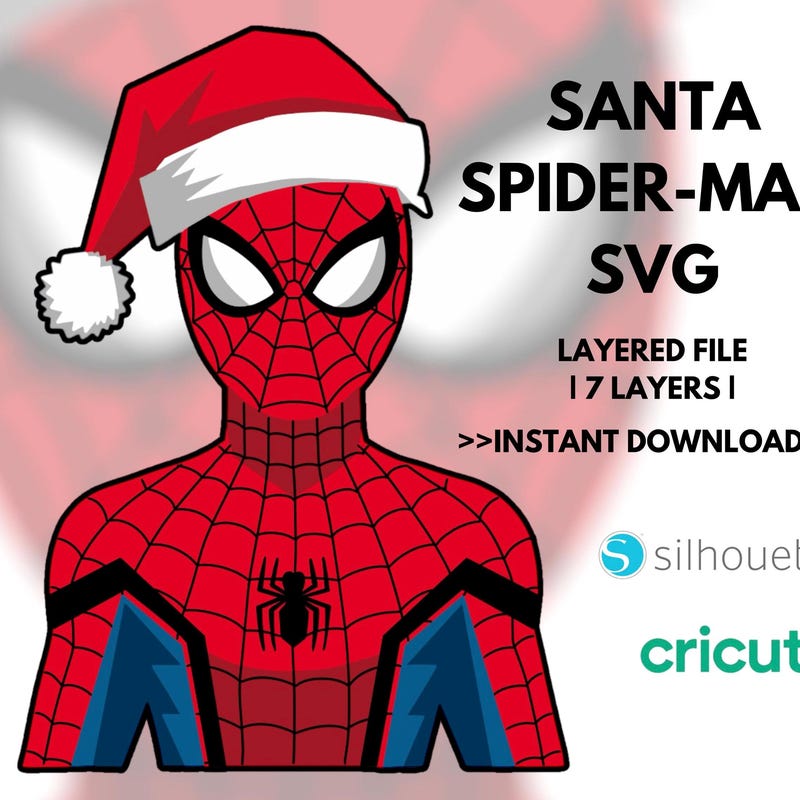 Spiderman With Santa Hat - Etsy