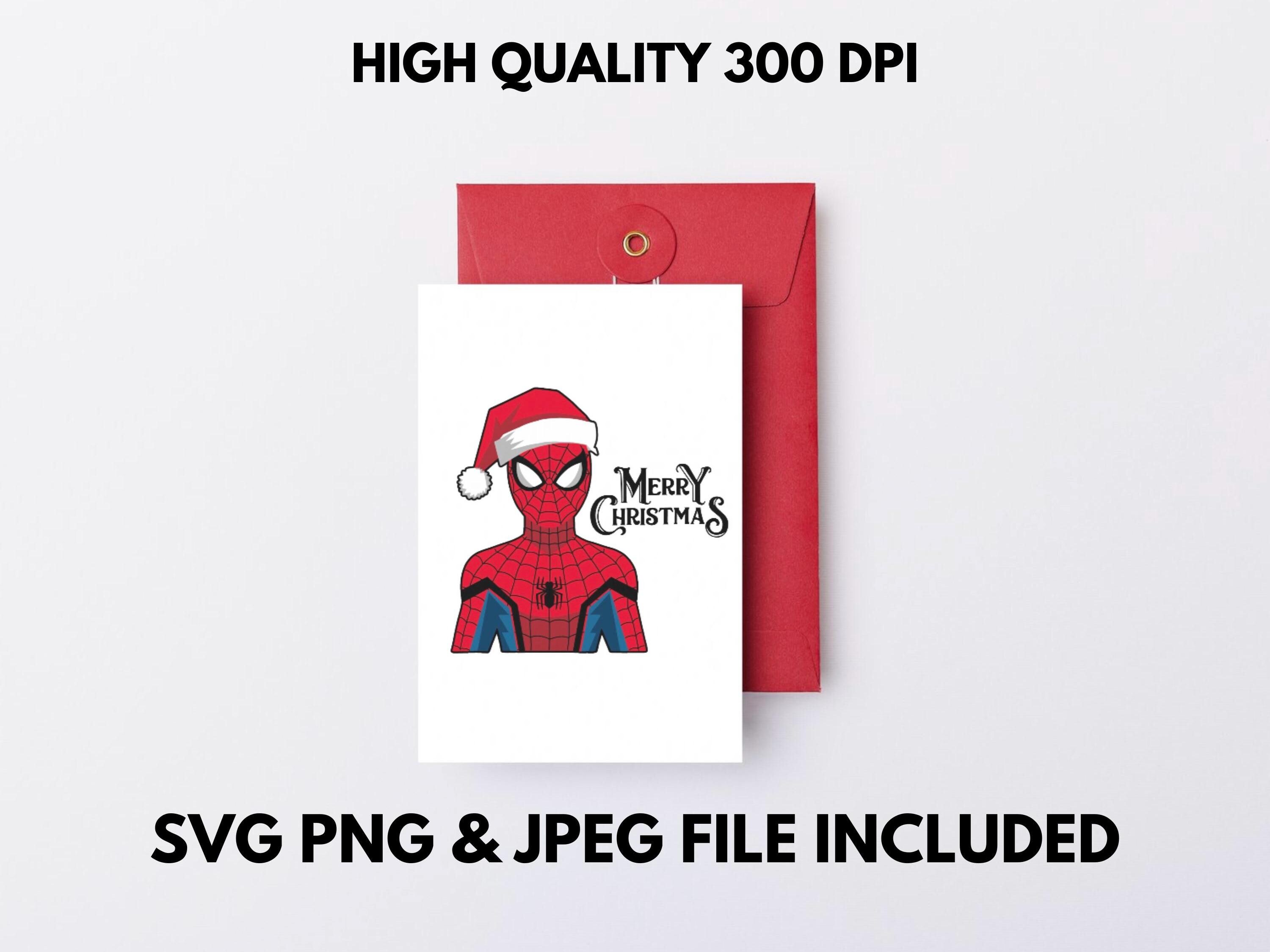 Spiderman Santa SVG, Superhero Christmas Cut File, Spider Man Santa Hat ...