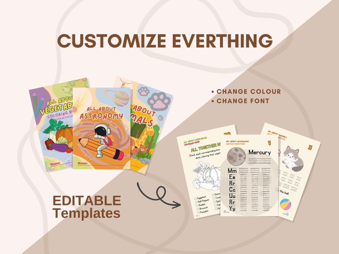 COLORING PAGES | Digital Coloring Books Printables and Editable ...