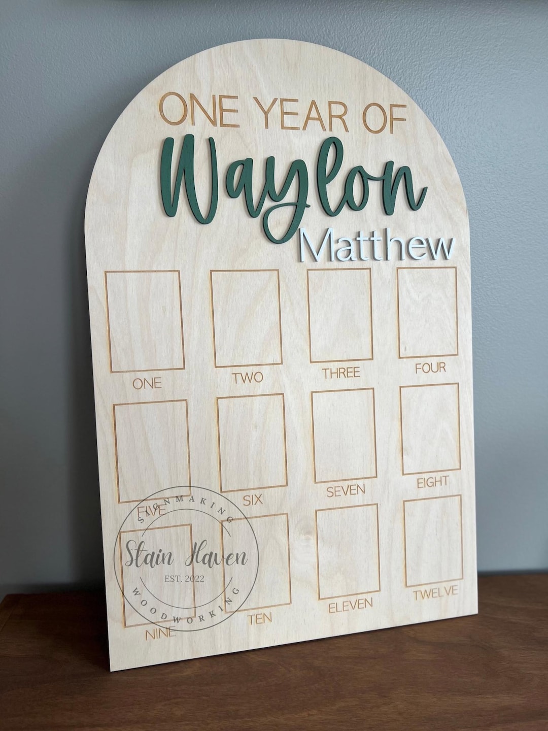 My First Year One Year of Photo Board Wooden Milestone Board FIRST ...