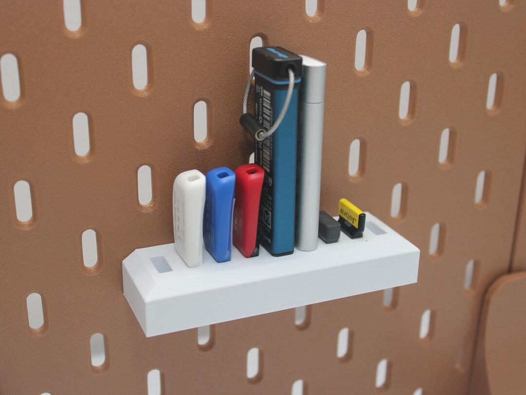 IKEA SKADIS USB Mount | Flash Drive Stick Storage Pegboard Holder ...