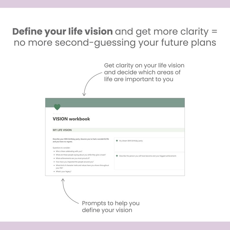 Notion Template Planner 12 Week Year Productivity Planner Aesthetic ...