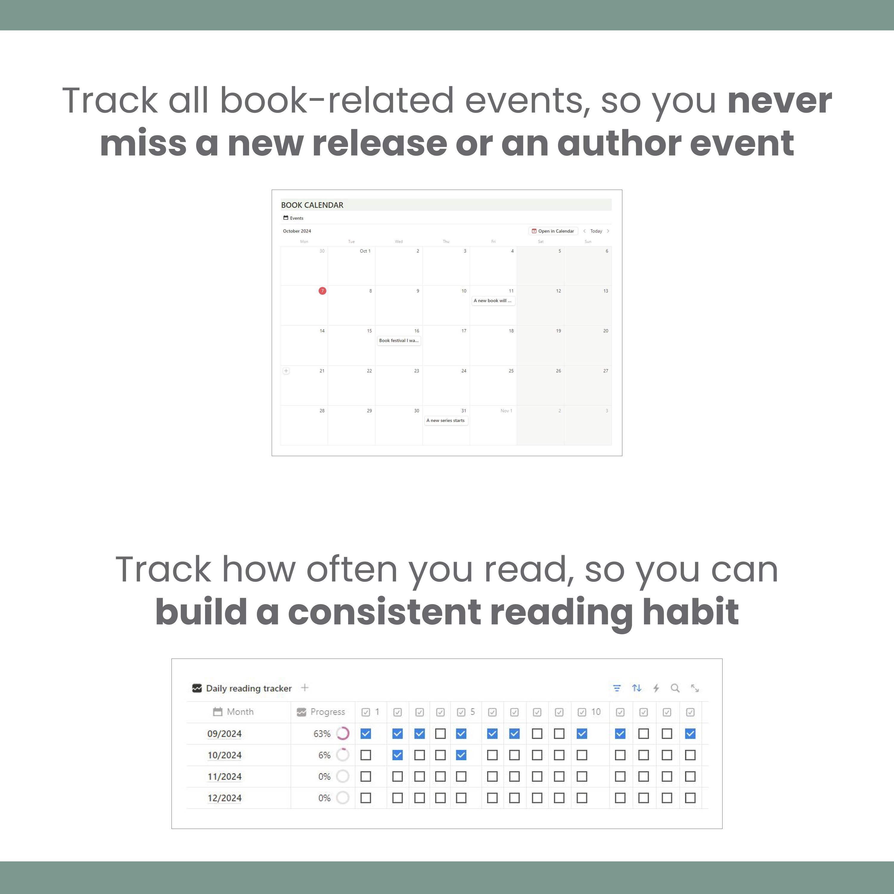 Notion Reading Journal | Book Planner | Notion Reading Log | Yearly ...