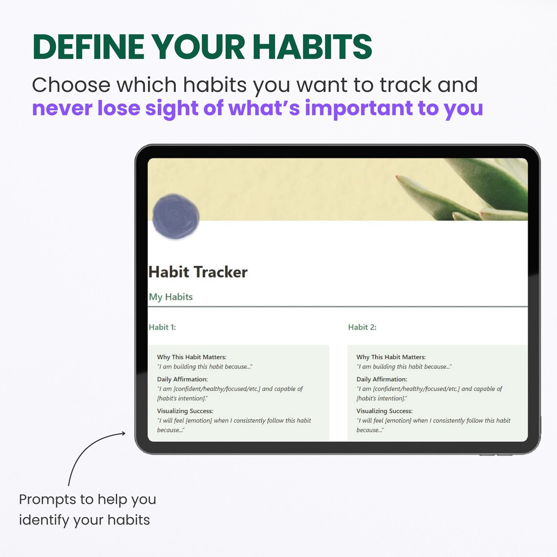 Notion Habit Tracker | Aesthetic Notion Template | Digital Habit ...