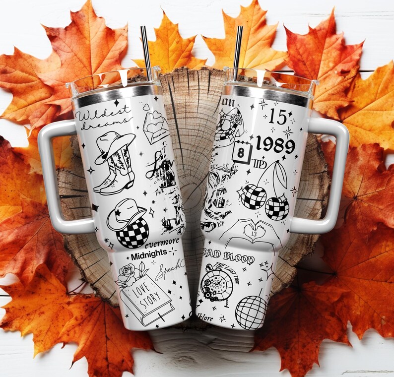 40 Oz Pop Singer Collage SVG Tumbler Wrap, Music Album 40 Oz Tumbler ...