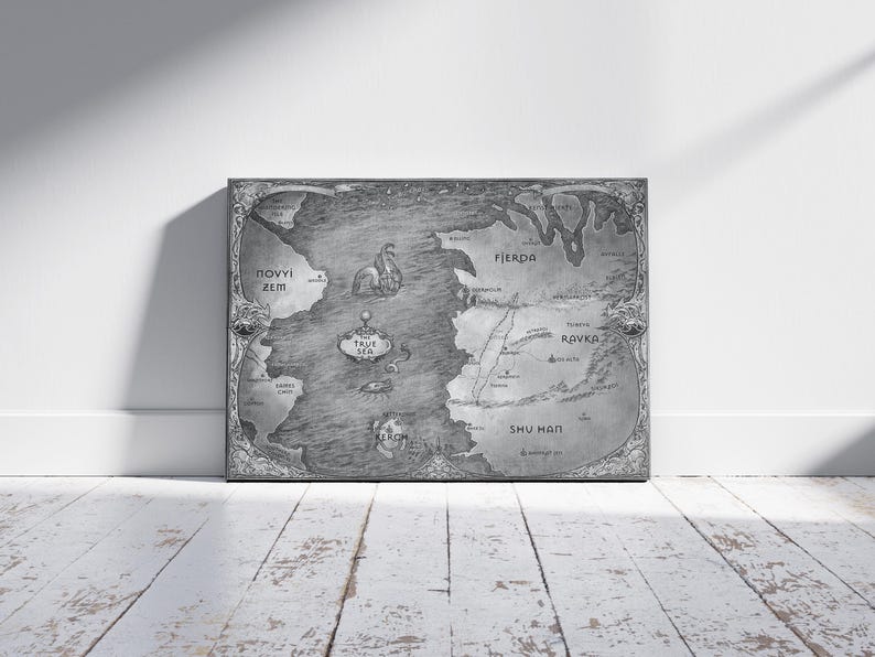 The Grishaverse Map Canvas, Grisha Trilogy Map Poster, the Grishaverse ...