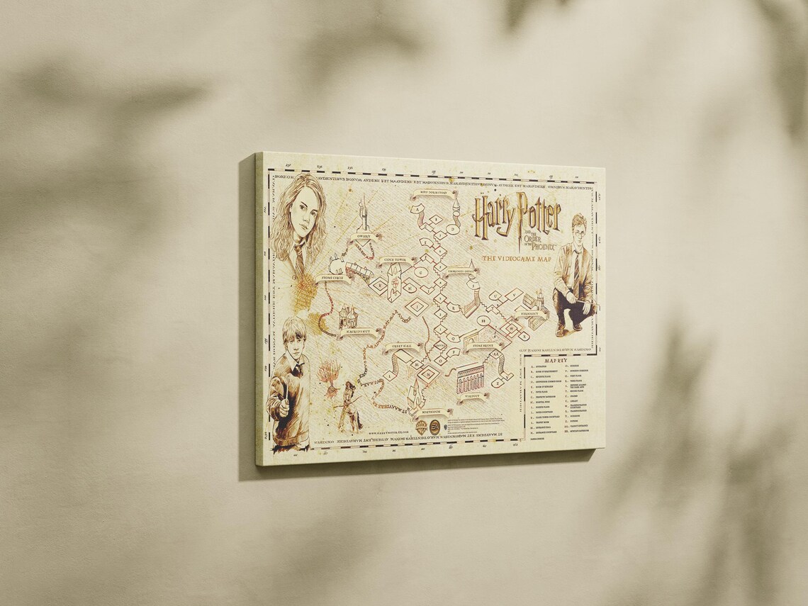 Marauders Map Canvas Poster - Fantasy Movie Series Wall Art,harry's ...