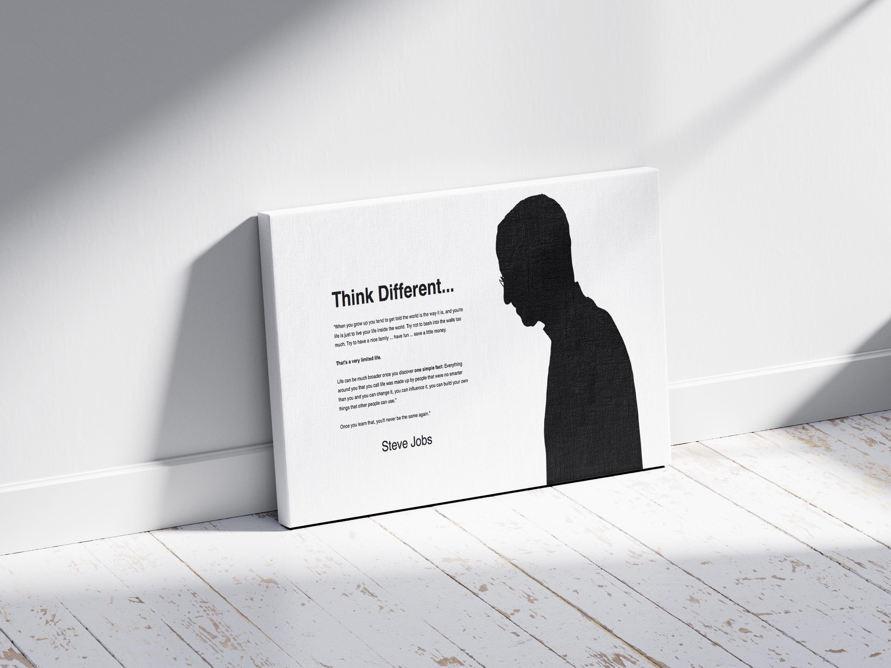 Steve Jobs Canvas, Motivational Wall Art, Steve Jobs Poster, Steve Jobs ...