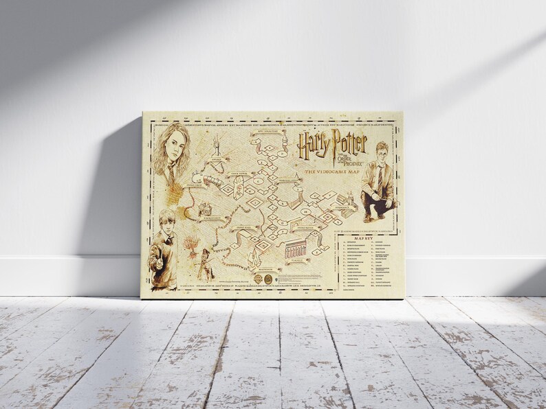 Marauders Map Canvas Poster Fantasy Movie Series Wall Art,harry's Maps ...