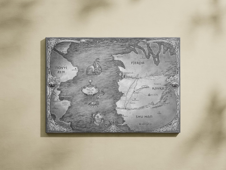 The Grishaverse Map Canvas, Grisha Trilogy Map Poster, the Grishaverse ...