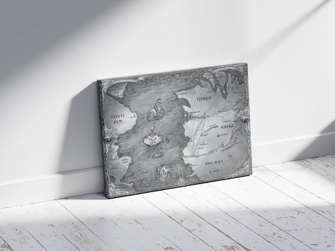 The Grishaverse Map Canvas, Grisha Trilogy Map Poster, the Grishaverse ...