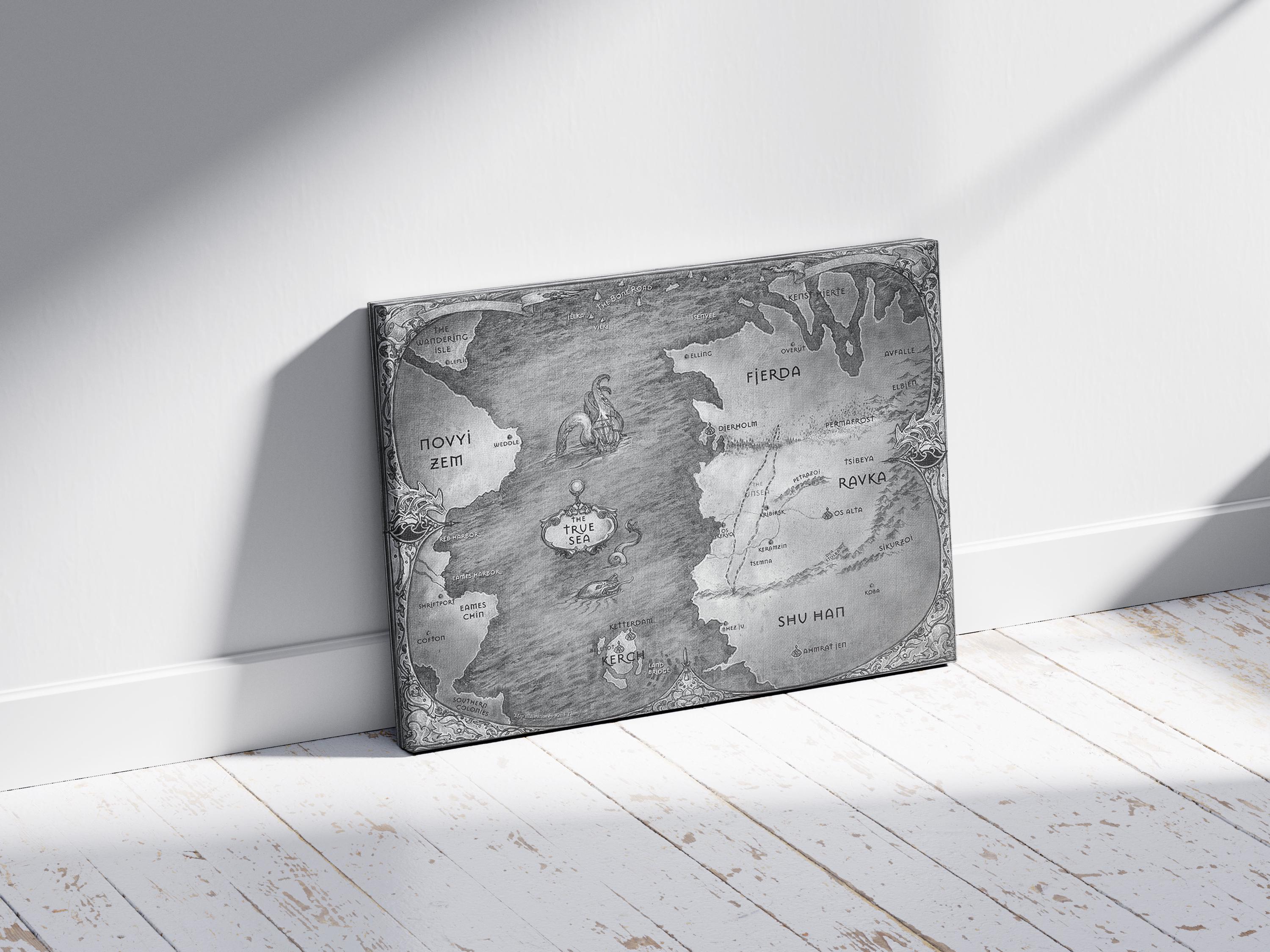 The Grishaverse Map Canvas, Grisha Trilogy Map Poster, the Grishaverse ...