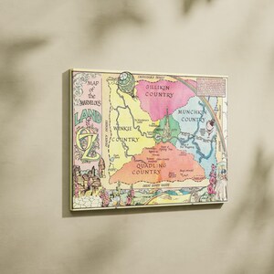 Map of the Marvelous, Land of Oz Map Poster, the Marvelous Map of OZ ...