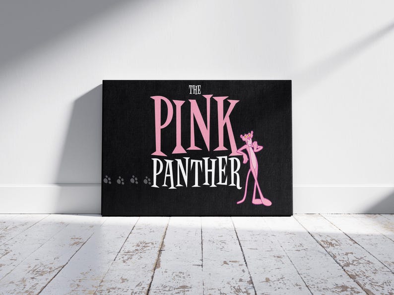 Pink Panther Poster, Pink Panther Canvas, Pink Poster, Rare Find ...