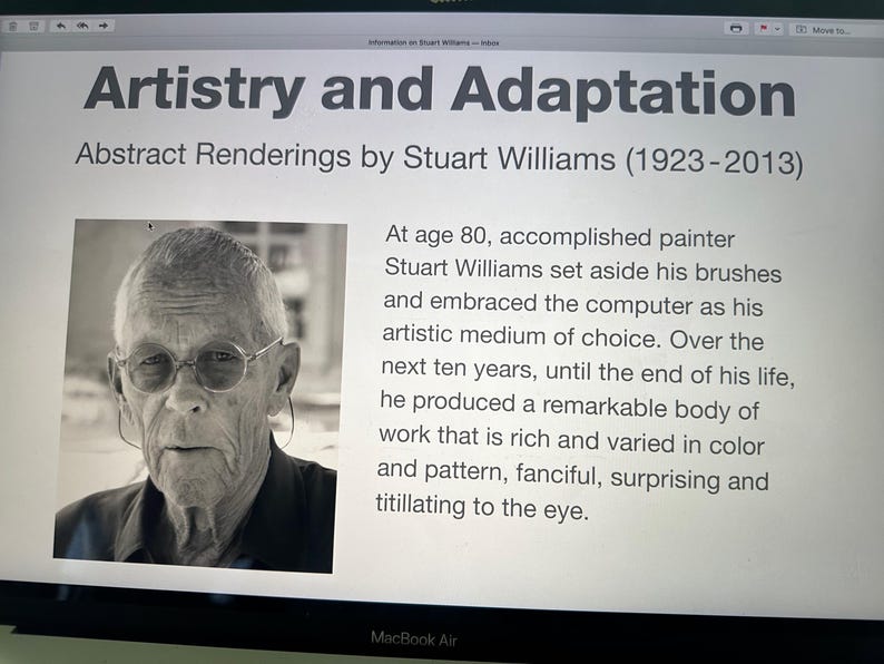 Computer Graphics by Stuart Williams - 80 Years Old Painter - Etsy