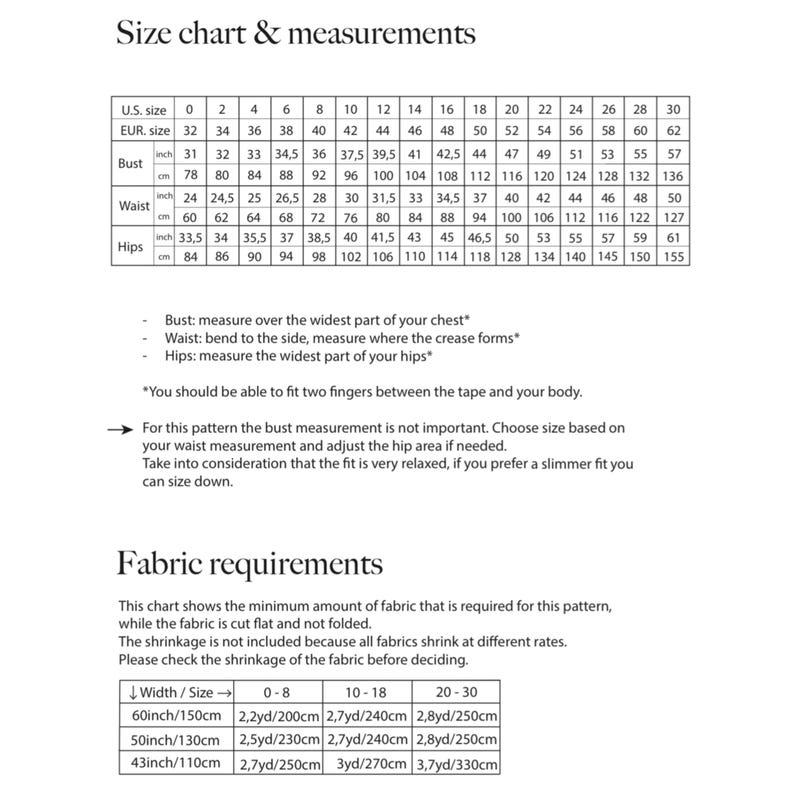 Rory Pants PDF Sewing Pattern | Absolute Beginner Friendly | Size ...