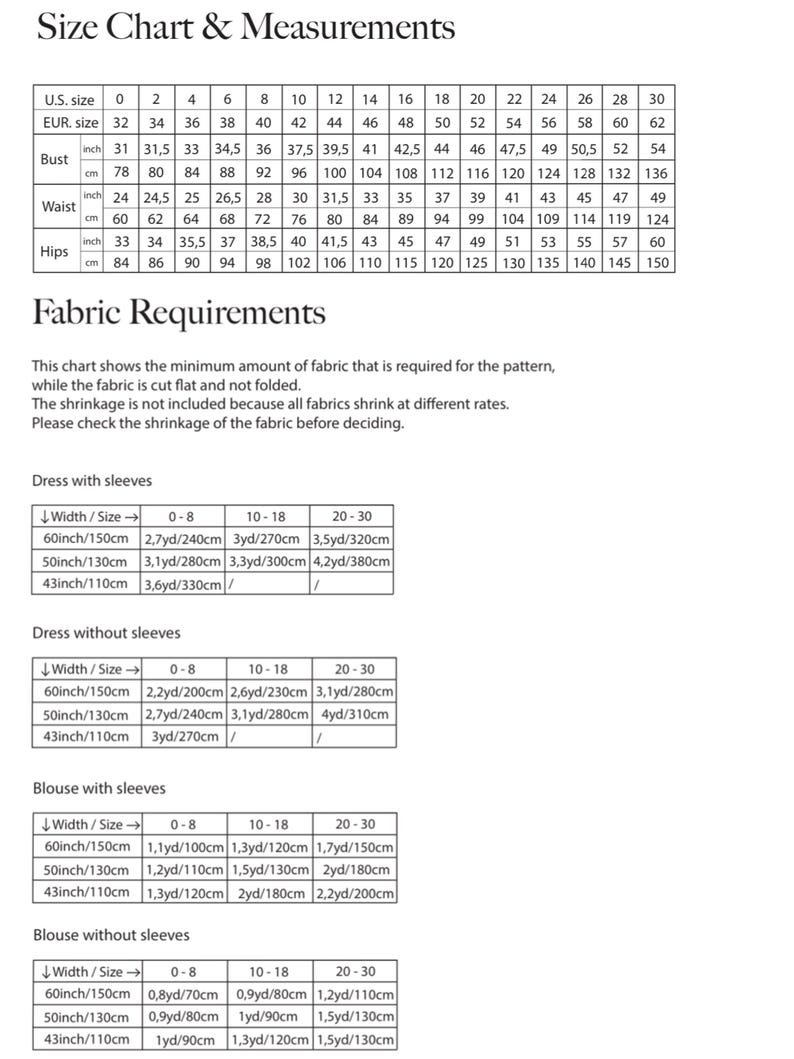 Flora Dress/blouse PDF Sewing Pattern | Confident Beginner | Size ...