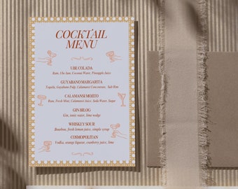 Customizable Filipino Events or Wedding Menu | Digital Download for ...