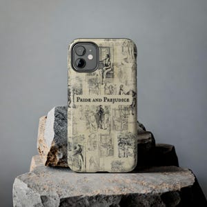 Vintage Pride and Prejudice Tough Phone Case, Jane Austen Literary Gift ...