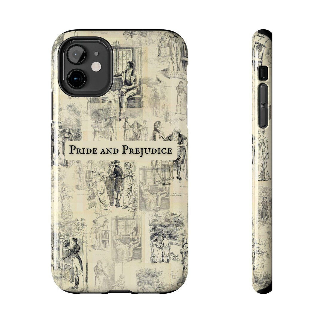 Vintage Pride and Prejudice Tough Phone Case, Jane Austen Literary Gift ...