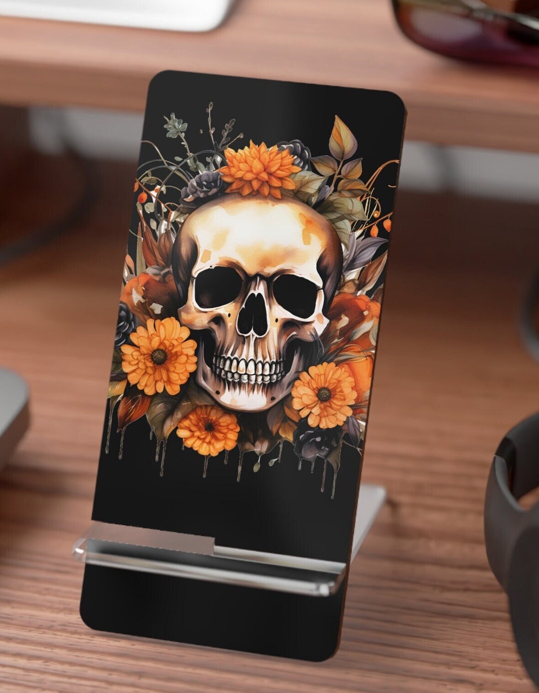 Spooky Skull Mobile Display~iphone Stand|fall Decor|skeleton Phone ...
