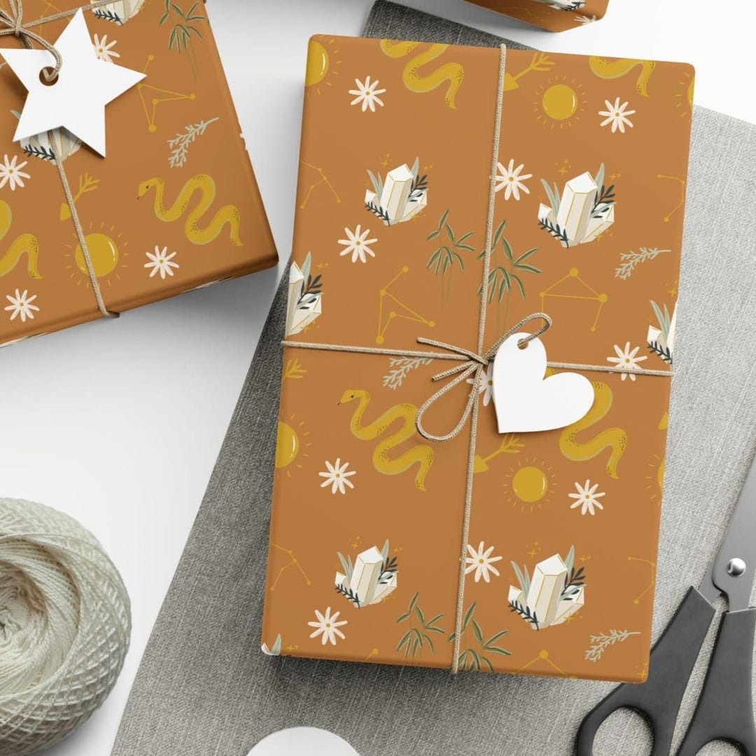 Boho Golden Crystal Wrapping Paper~wrap Rolls| Present Packaging ...