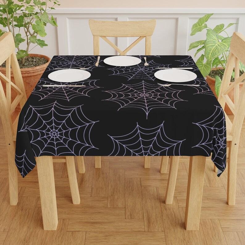 Spiderweb Table Clothspookypastelhalloweenkawaii Goth Home - Etsy