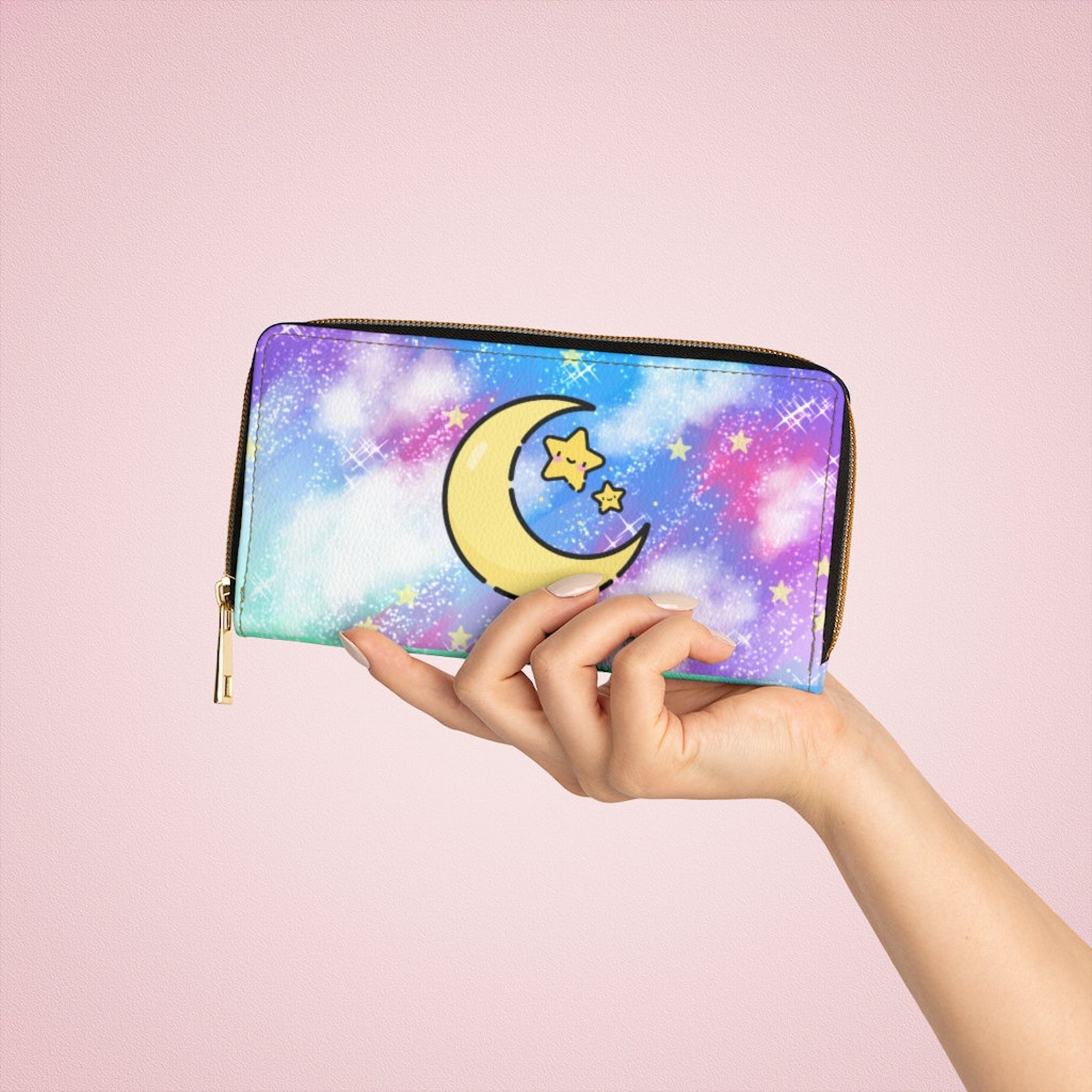 Kawaii Pastel Skies Zipper Wallet~kawaii Wallet |kawaii Pastel Purse ...