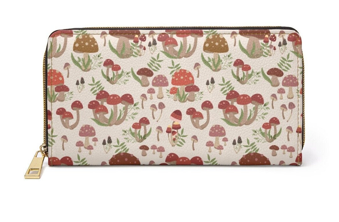 Cute Mushroom Zipper Wallet~cottagecore|fantasy|nature Womens ...