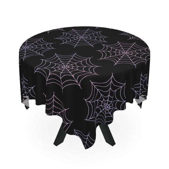 Spiderweb Table Clothspookypastelhalloweenkawaii Goth Home - Etsy