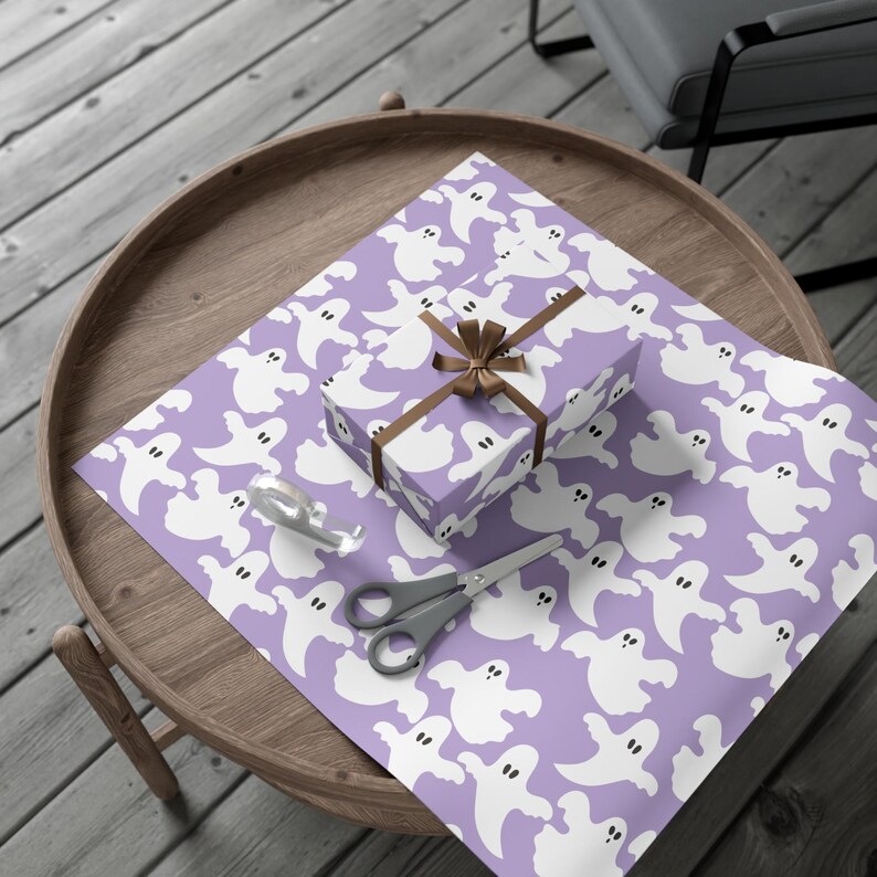 Cute Ghost Wrapping Paper~halloween| Pastel Ghoul Gift Wrap|spooky ...