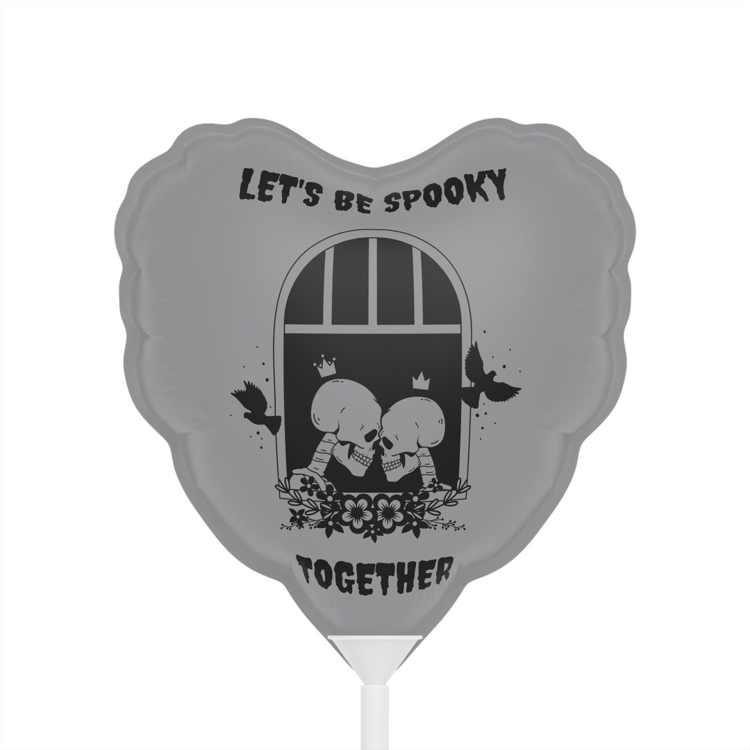Goth Love Balloon~ Heart-shaped Floral Accessories|spooky Table Decor ...