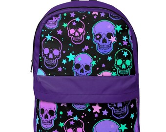 Skull Goth Backpack - Etsy