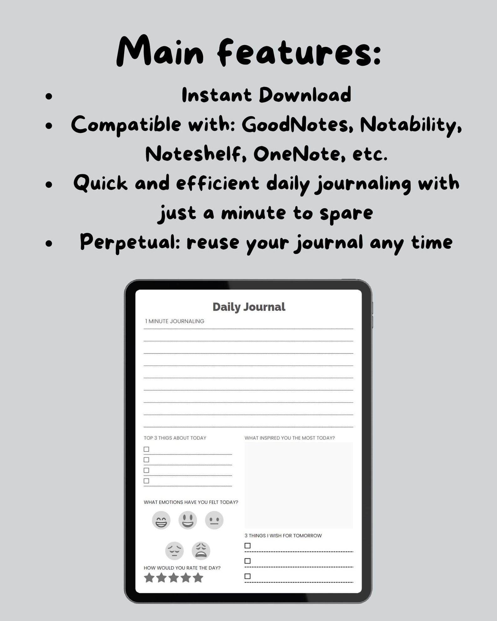 One Page Daily Journaling Sheet | Self-reflection | Printable Journal ...